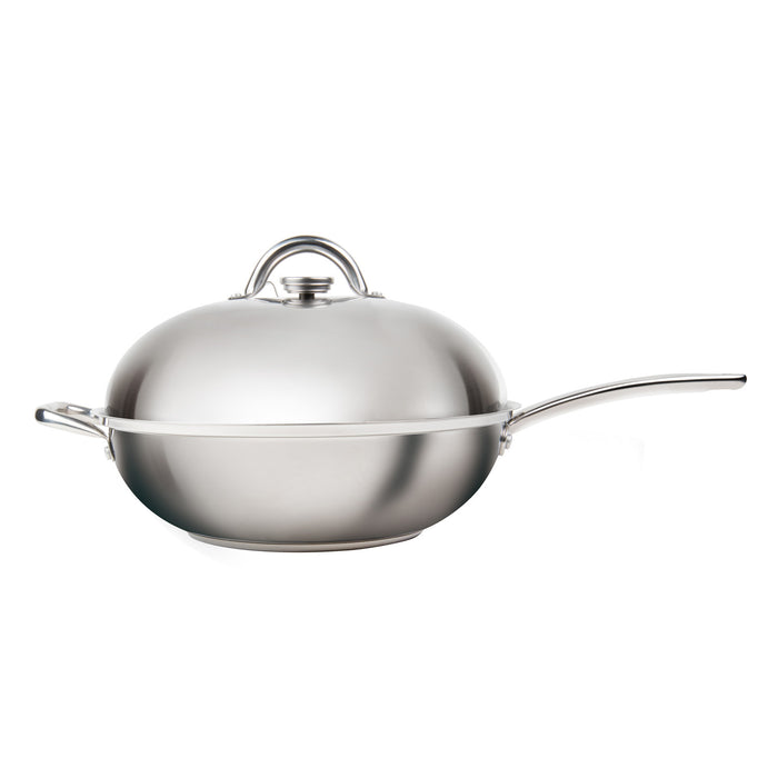 MASTERPAN 4-in-1 Multi-Use Smoker Wok With Stainless Steel Lid, 13 MASTERPAN 4-in-1 Multi-Use Smoker Wok With Stainless Steel Lid, 13